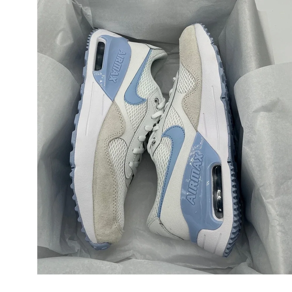 Nike | Shoes | Nike Air Max System Womens Sneakers White Light Blue ...